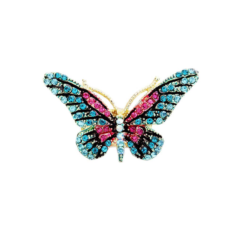 Crystal Pave Butterfly Stretch Ring – Madeline Love
