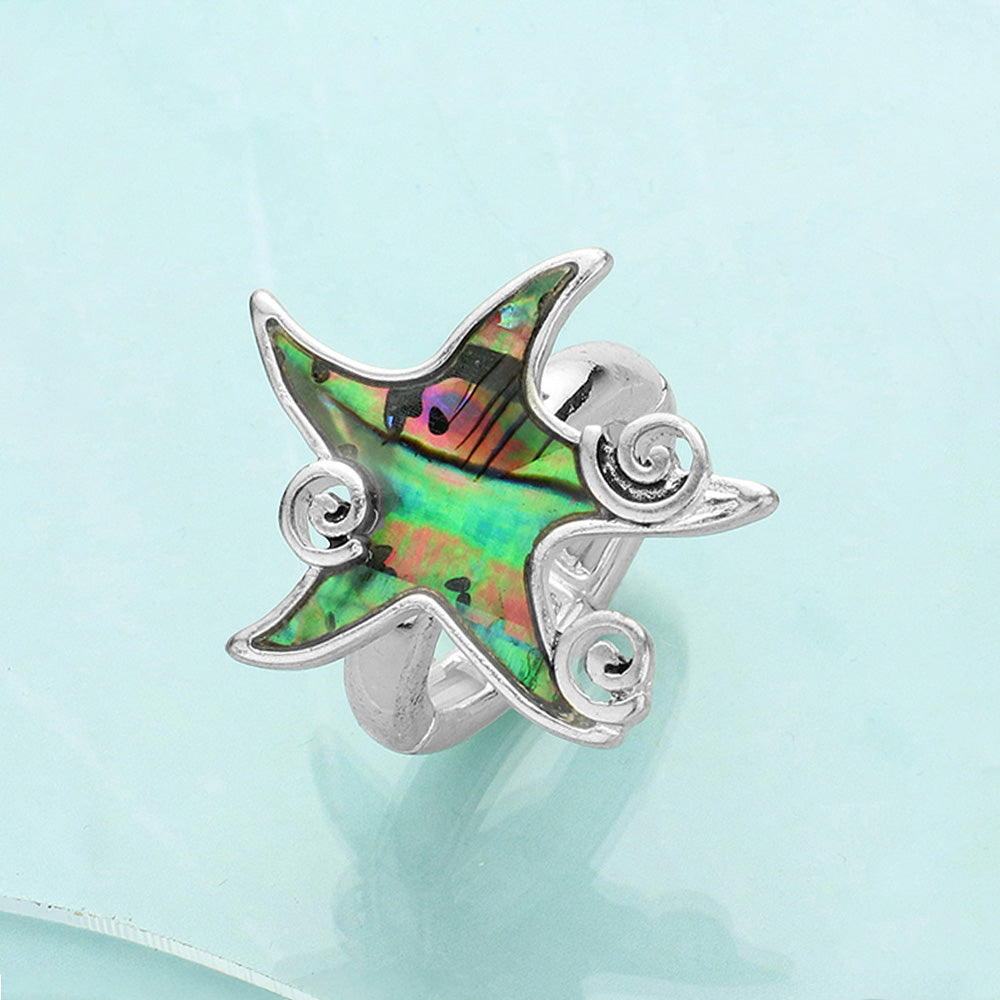 Abalone Starfish Stretch Ring – Madeline Love