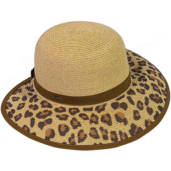 C.c Leopard Wide Brim Straw Sun Hat – Madeline Love