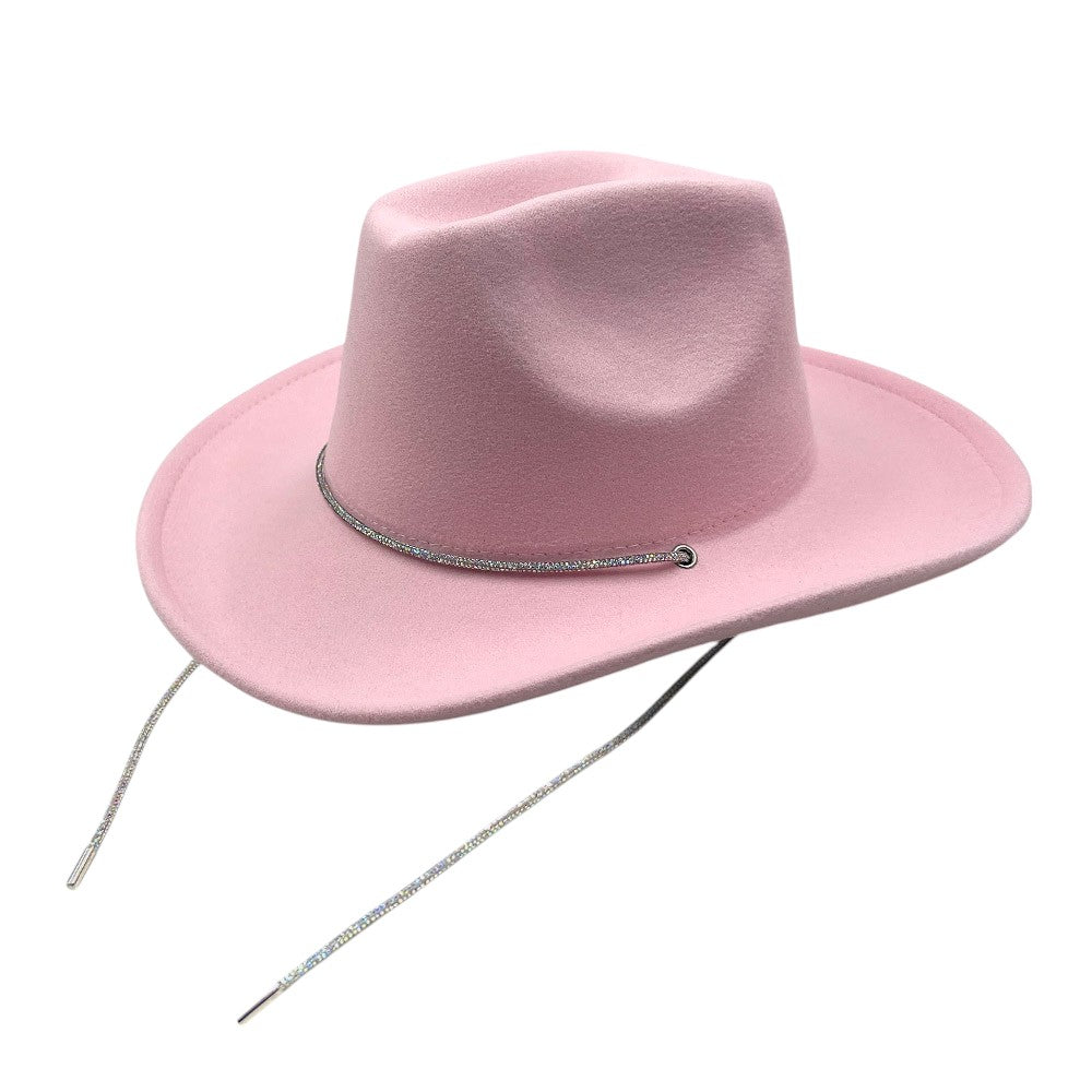 Bling Strap Band Pointed Cowboy Fedora Hat – Madeline Love