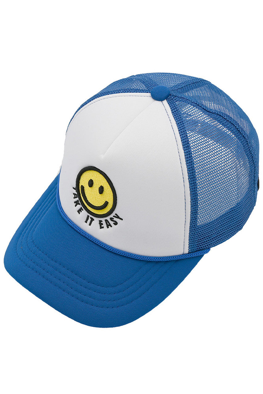 C.C TAKE IT EASY Smiley Face Trucker Cap – Madeline Love