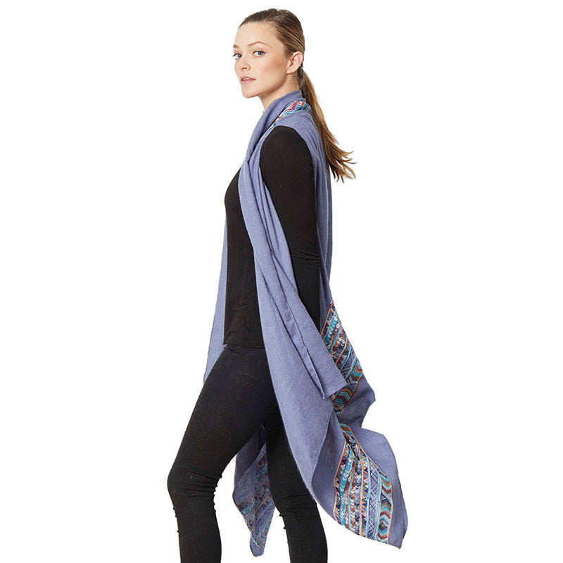 Aztec Pattern Embroidered Vest Cardigan Kimono – Madeline Love