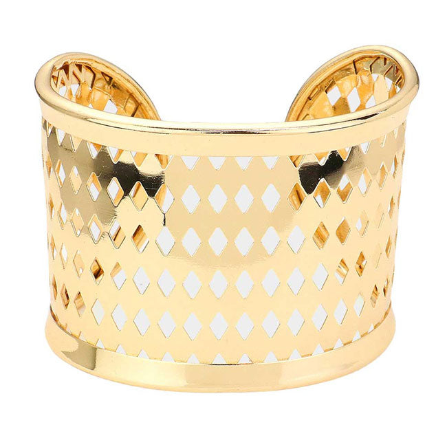 Metal Cut Out Detailed Split Cuff Bracelet – Madeline Love