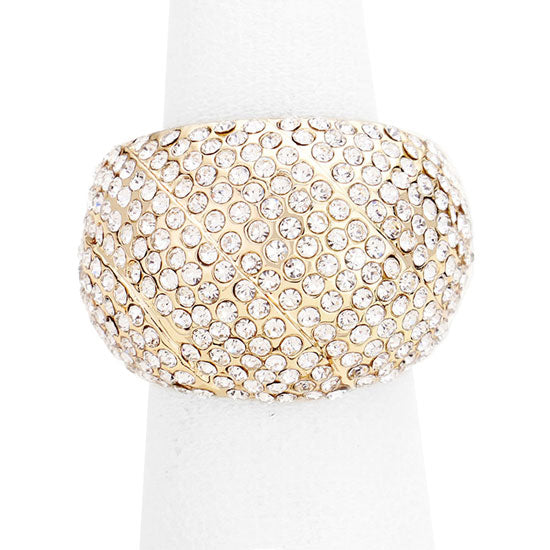 Rhinestone Pave Stretch Ring – Madeline Love